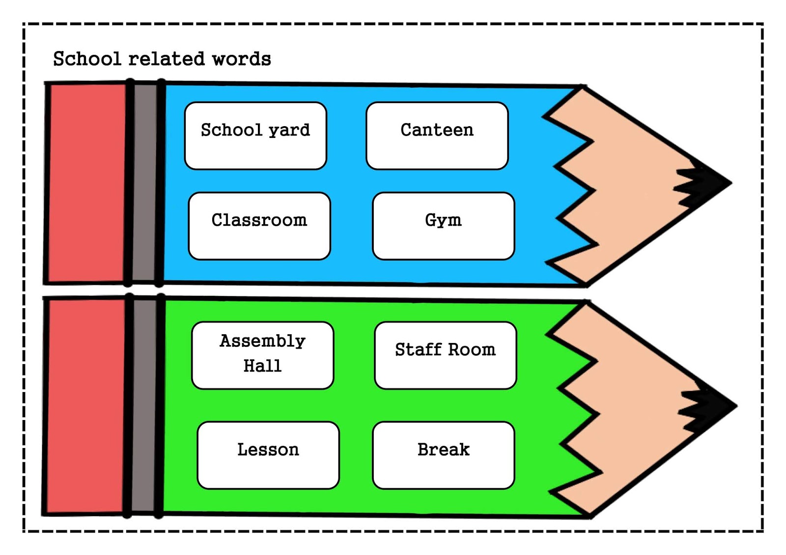 We Teach English School Related Words we-teach-english-school-related-words