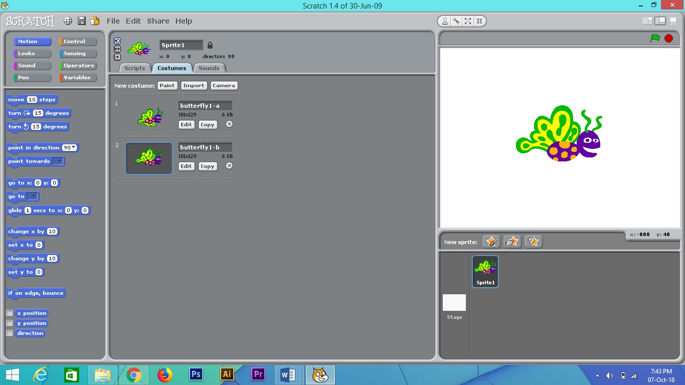 Script using Scratch to show Animation for Flying Butterflies - Scratch ...
