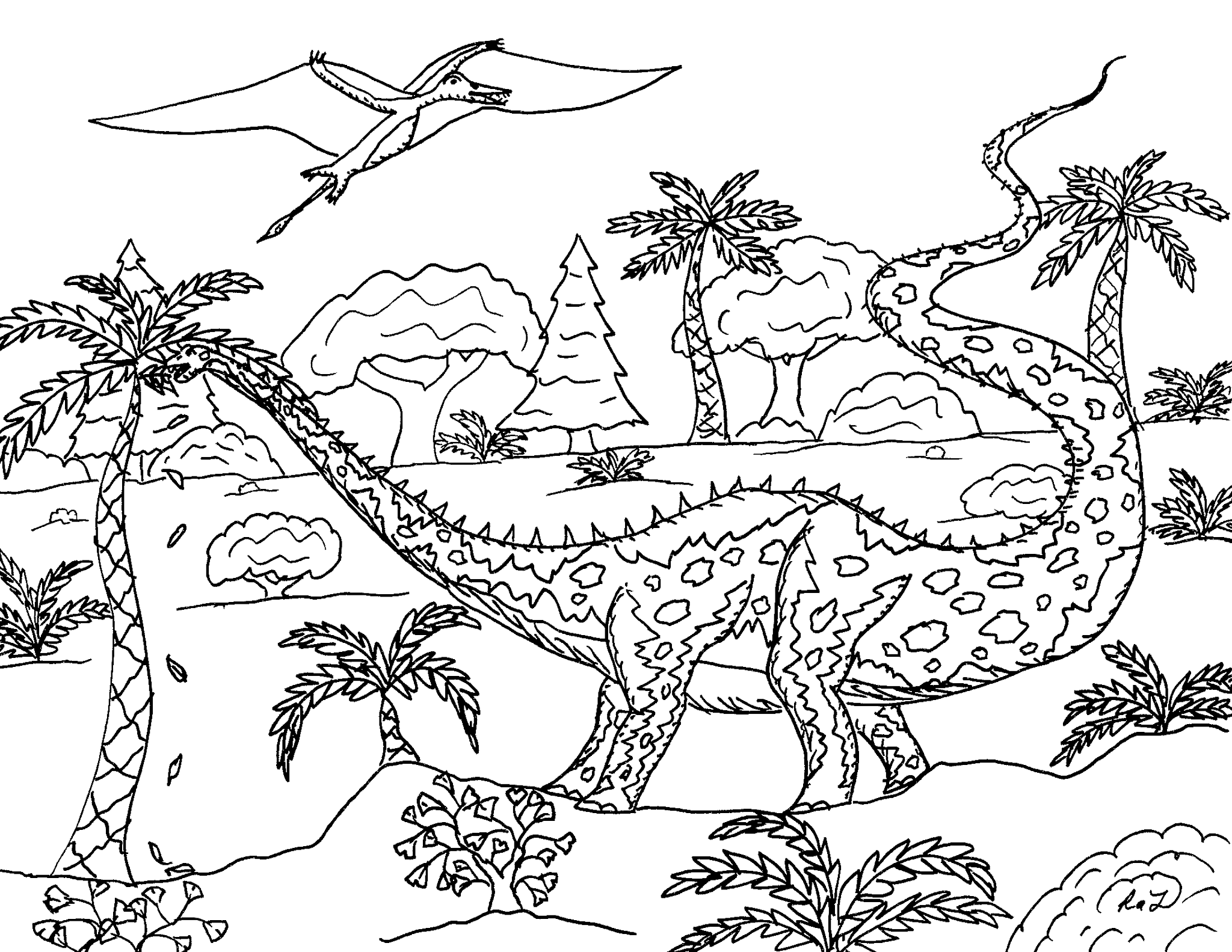 Robin's Great Coloring Pages: Supersaurus Mother laying Her Eggs and a ...
