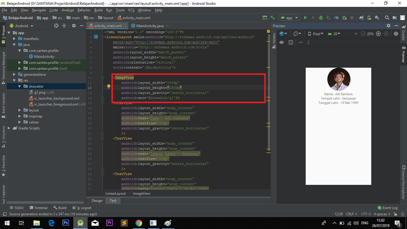 Cara Membuat Aplikasi Profile Sederhana di Android