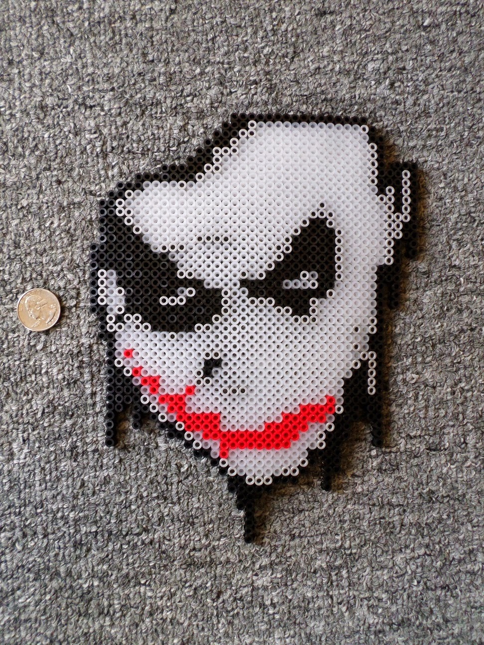 Long Black Fingers : Heath Ledger Joker And Raphael Perler Beads