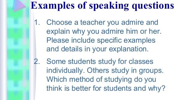 TOEFL® Speaking Question 1 - Samples.