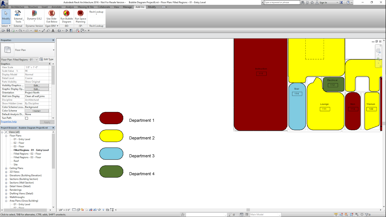 Revit Add-Ons: Egan Bubble Diagram