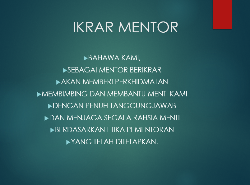 SEKTOR PSIKOLOGI DAN KAUNSELING PPD KAPIT: IKRAR MENTOR