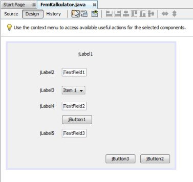 Membuat Kalkulator Sederhana Menggunakan Java - Contoh Aplikasi
