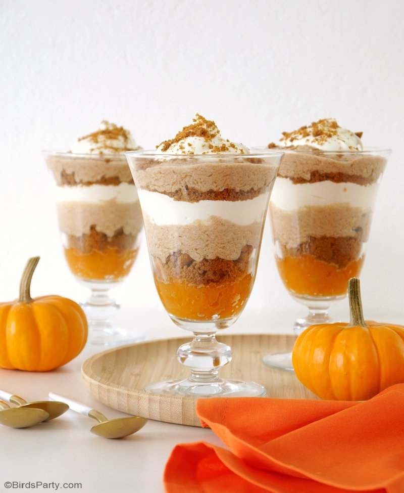 No-Bake Pumpkin Spice Parfaits Recipe - Party Ideas | Party Printables Blog