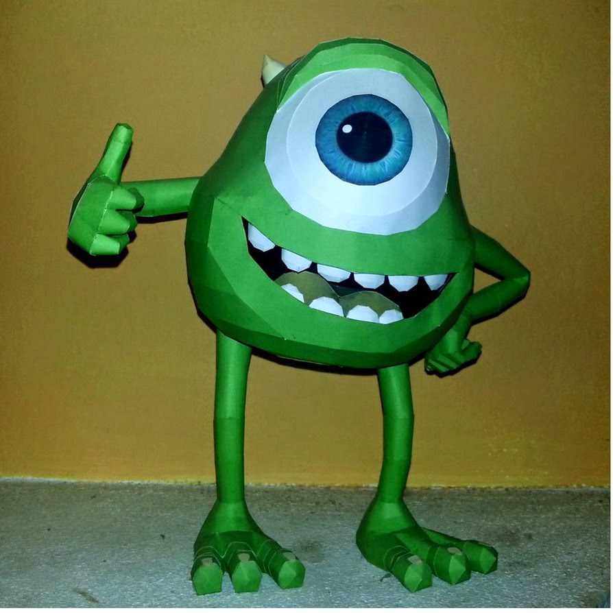 Monsters Inc. - Mike Wazowski Papercraft | Papercraft Paradise ...