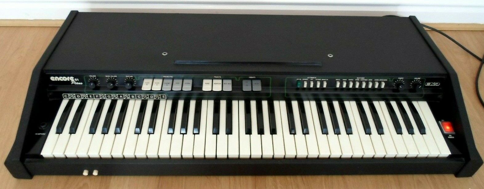 MATRIXSYNTH: Vintage 1981 EKO Encore Panda 61 Key Electronic Piano ...