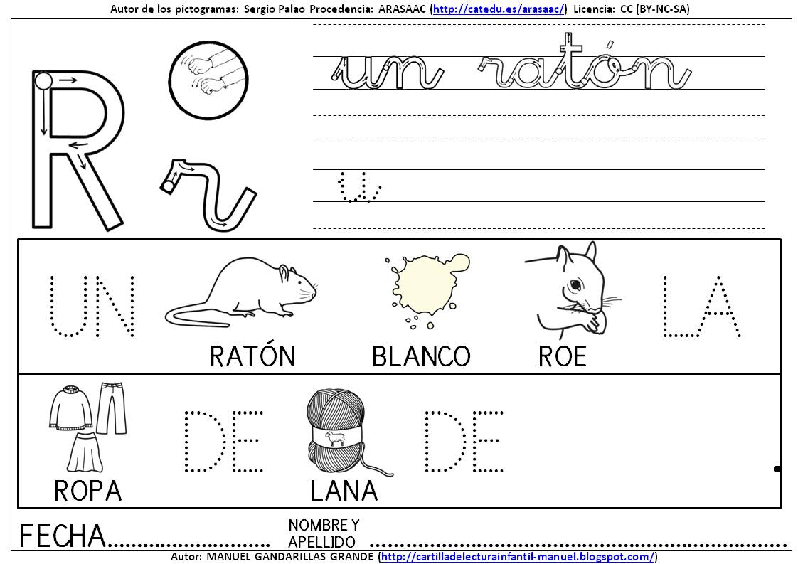 CARTILLA DE LECTURA INFANTIL : 13 LETRA R (fuerte) FICHAS ADIVINANZA