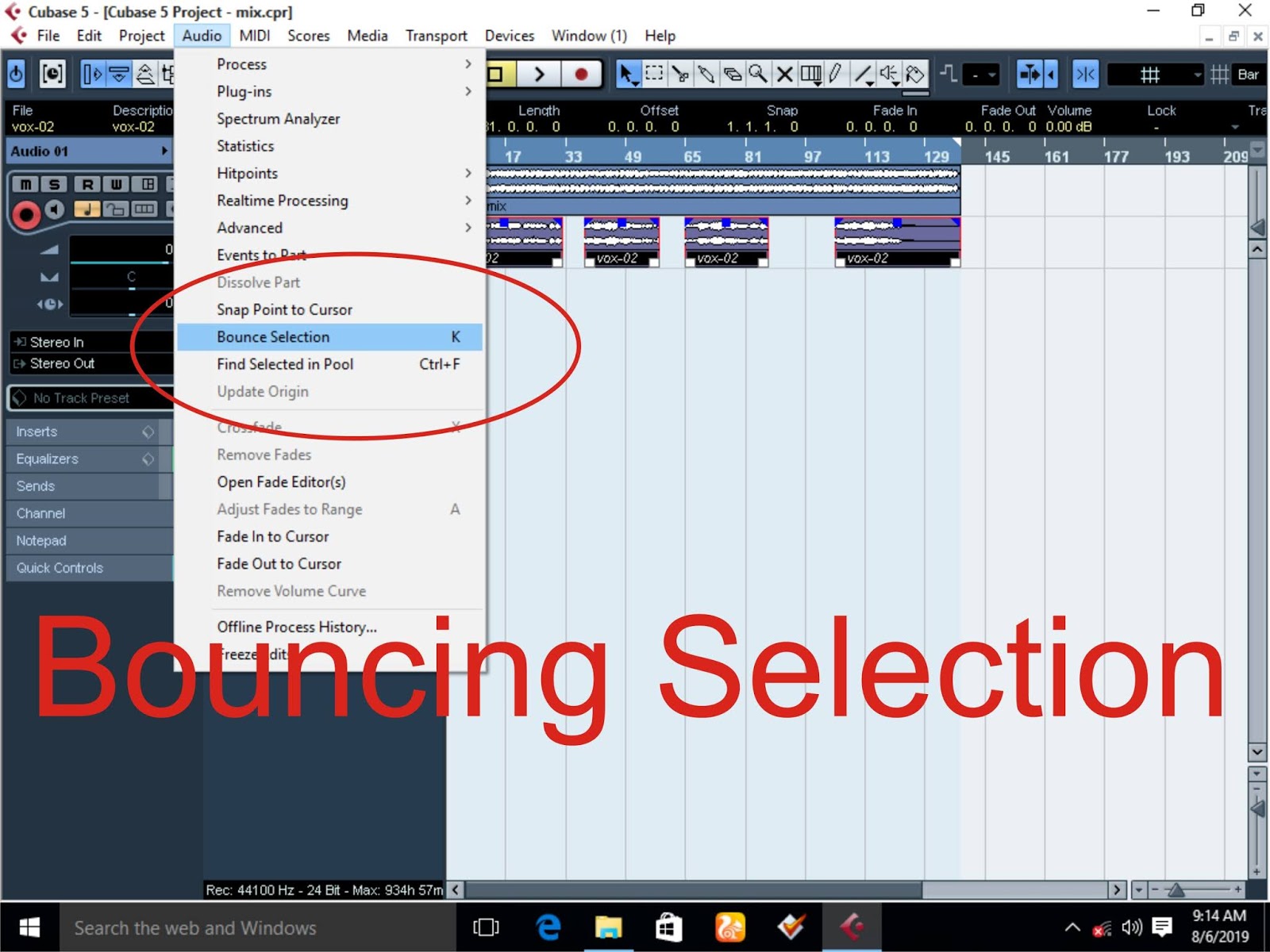 BOUNCE: what it is and how to do it in cubase 5. - Newsway