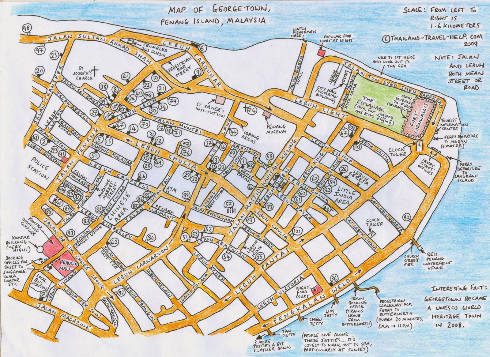 Georgetown Tourist Map