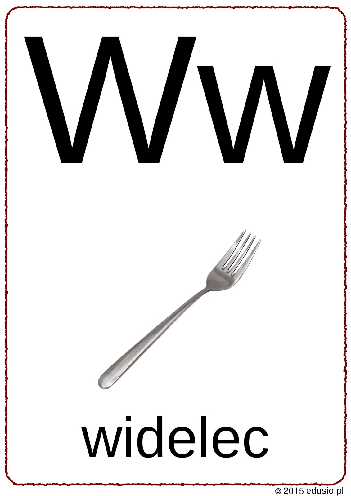 edusio - druczki do nauczki: Litera W