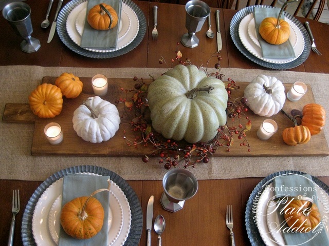 CONFESSIONS OF A PLATE ADDICT: Fall Tablescape with Magnolia Inspired ...