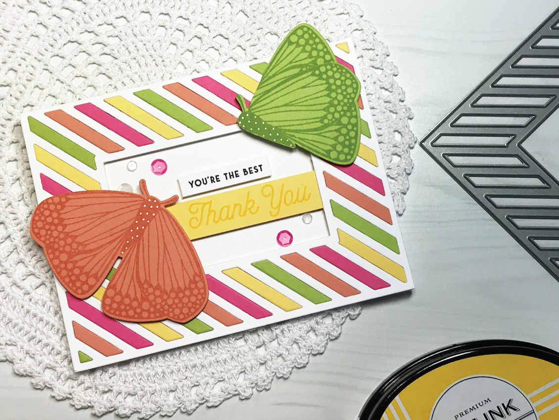 Just Dandy Studio: Day 4 - Bold Borders - Diagonal + Sentiment Staples ...