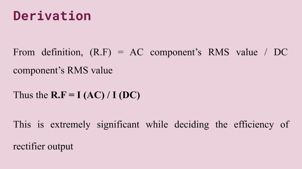 DrMBJ's Blog of Physics: Ripple factor of rectifiers