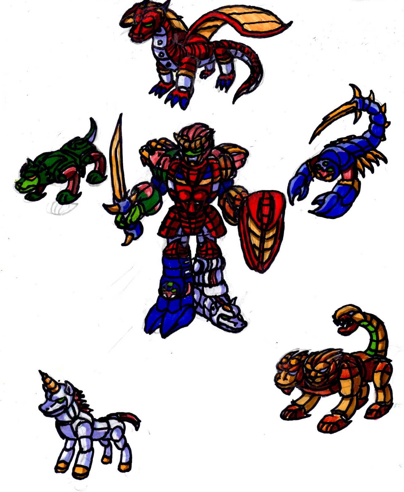 Henshin Grid: WINNERS of the Design Your Own Megazord Contest