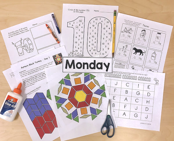 Fall WEEK 12 - TK/Kinder Distance Learning Packet! (NO PREP PRINTABLES ...