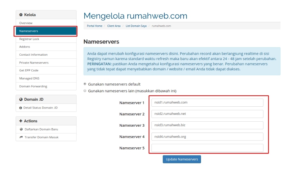 Panduan Custom Domain Blogspot Rumahweb dari Clientzone