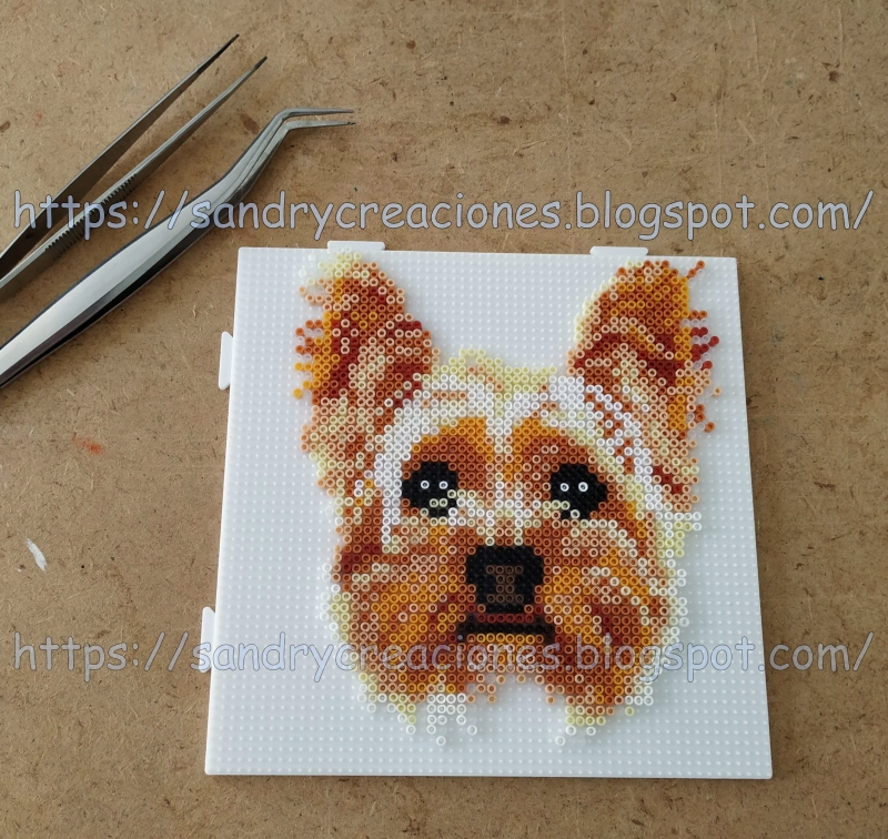 SanDryCreaciones: Rostro Perro Yorkshire en Hama Beads Mini