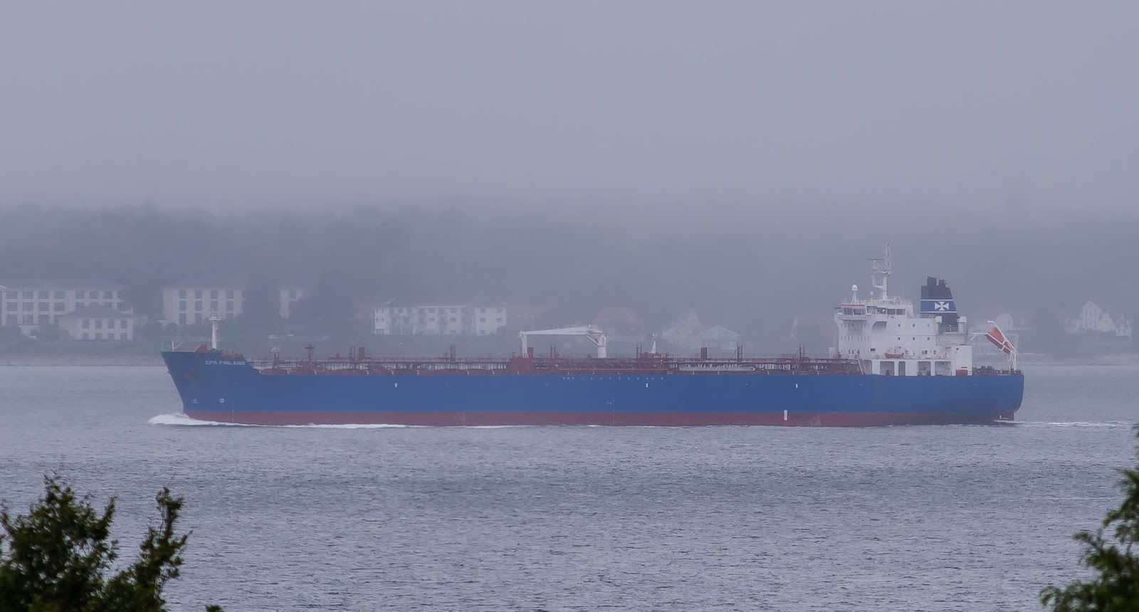 The Things I Enjoy: Tanker CPO Finland in a misty Øresund