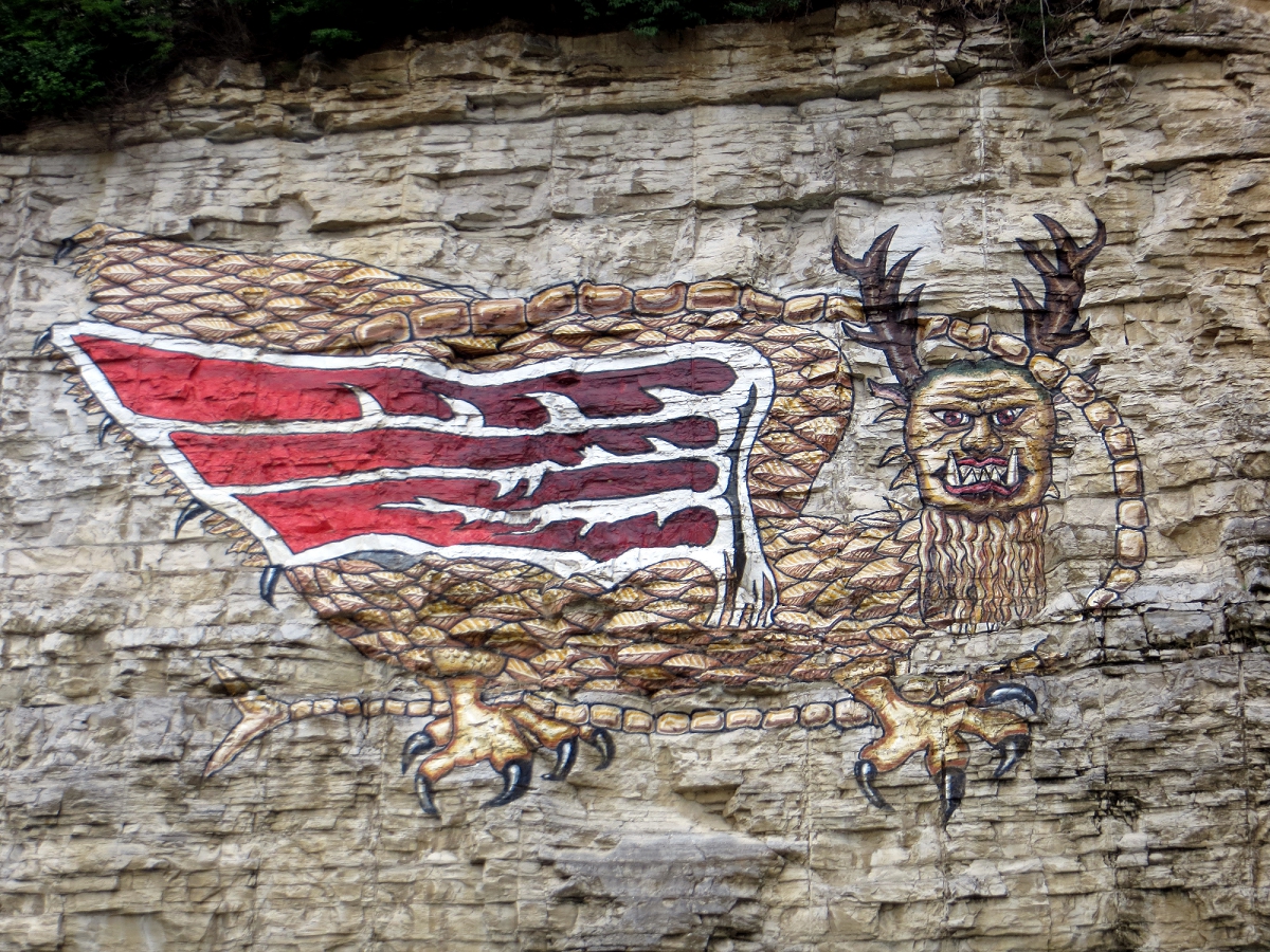OTIS (Odd Things I've Seen): Native American Dragons: The Piasa Bird Mural