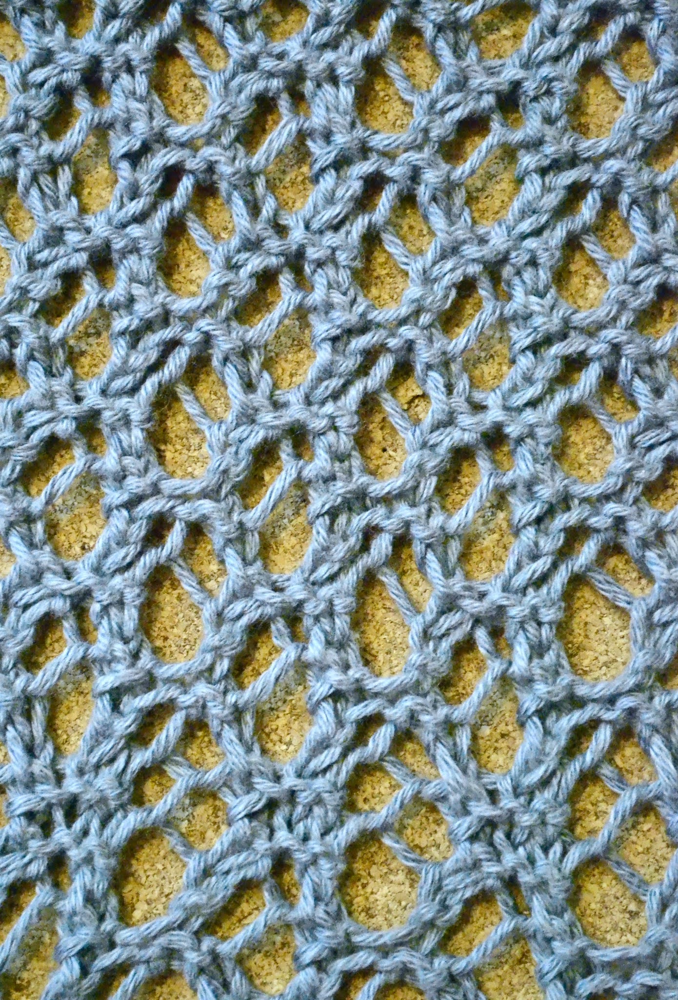 Knitting Novice: The Weekly Swatch: Loop Mesh Lace Knit Stitch