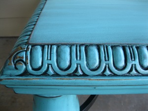 from pens to paint: Turquoise Coffee Table and End Table