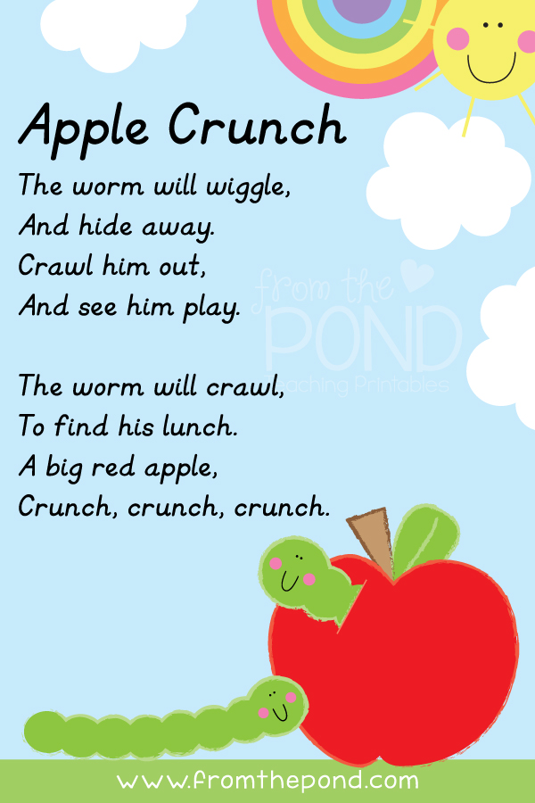 Apple and Worm Finger Play | From the Pond