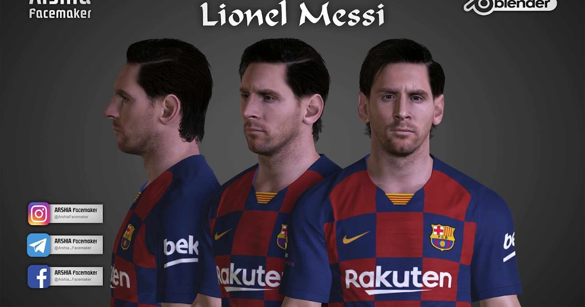 PES 2017 Lionel Messi Face by Arshia Facemaker