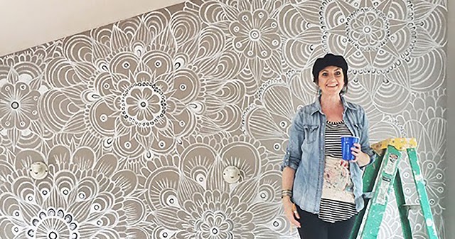 alisaburke: tips for painting a pattern wall
