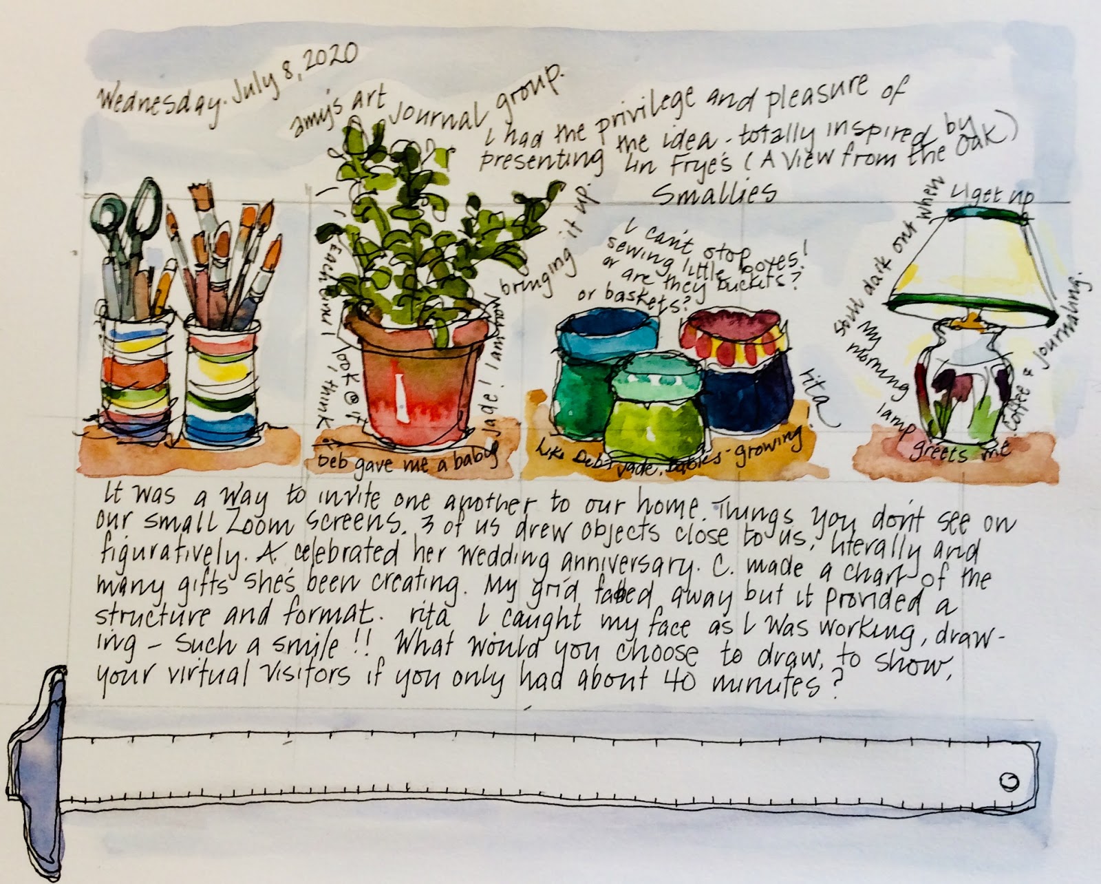 Sketchbook Wandering : Art Journaling Group: Using a Grid