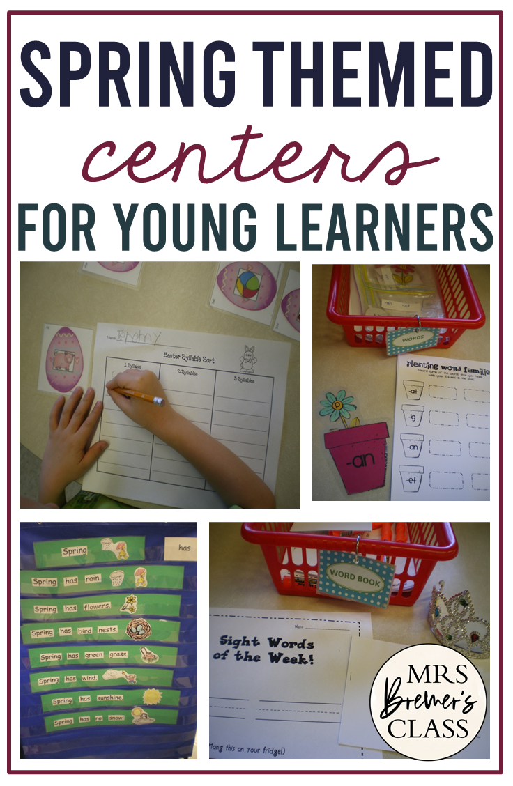Spring Themed Literacy Centers for Kindergarten | Mrs. Bremer's Class