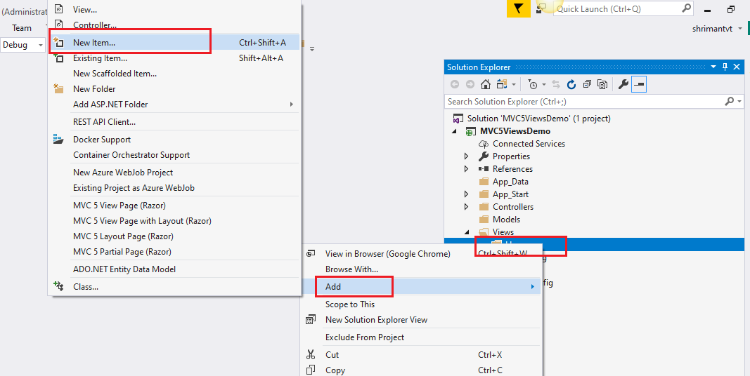 Views In Aspnet Mvc 5 ~ Programming With Shri 7246