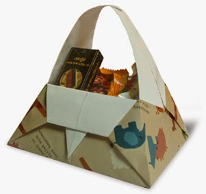 Origami A Basket - Easy Origami instructions For Kids