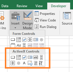 [VBA] ActiveX Controls