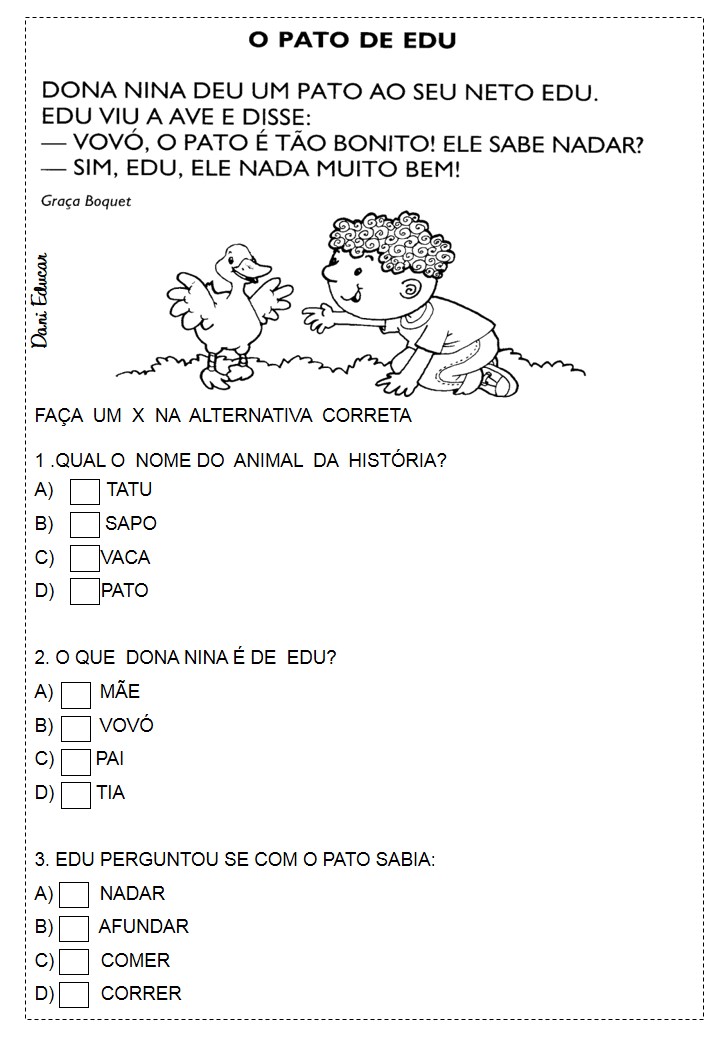 Atividades de Interpretação com textos Curtos - SÓ ESCOLA