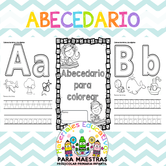 Abecedario para colorear | Materiales Educativos para Maestras