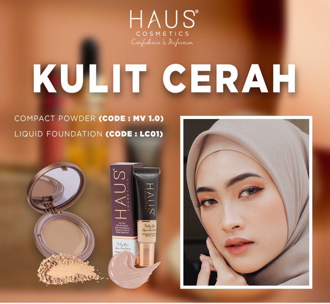 Mohaya Cantik: 5 TONA WARNA HAUS COSMETICS COMPACT POWDER