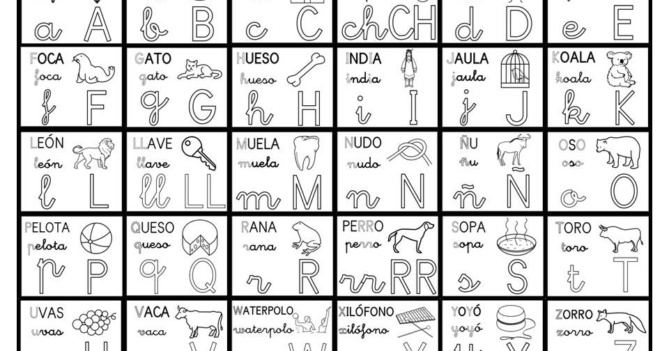 CARTILLA DE LECTURA INFANTIL digital: ABECEDARIO EN BLANCO Y NEGRO