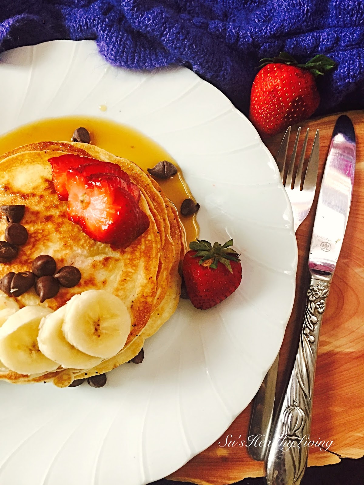 Su'sHealthyLiving: Pancakes with varied toppings