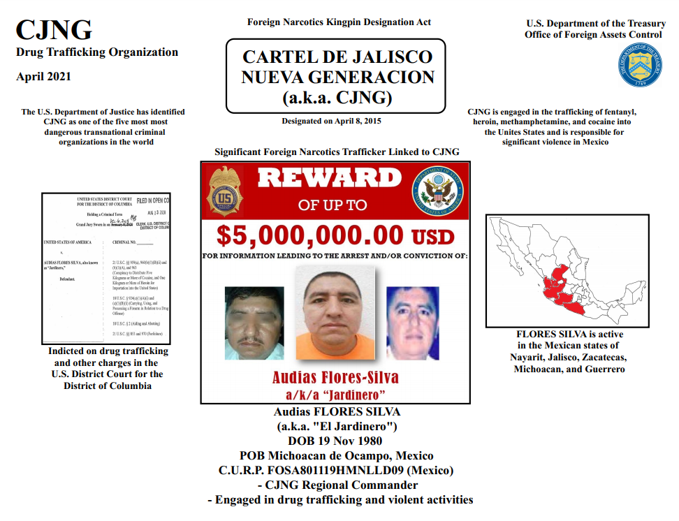 US Offers US$5 Million Bounty for High-Ranking CJNG Member ~ Borderland ...