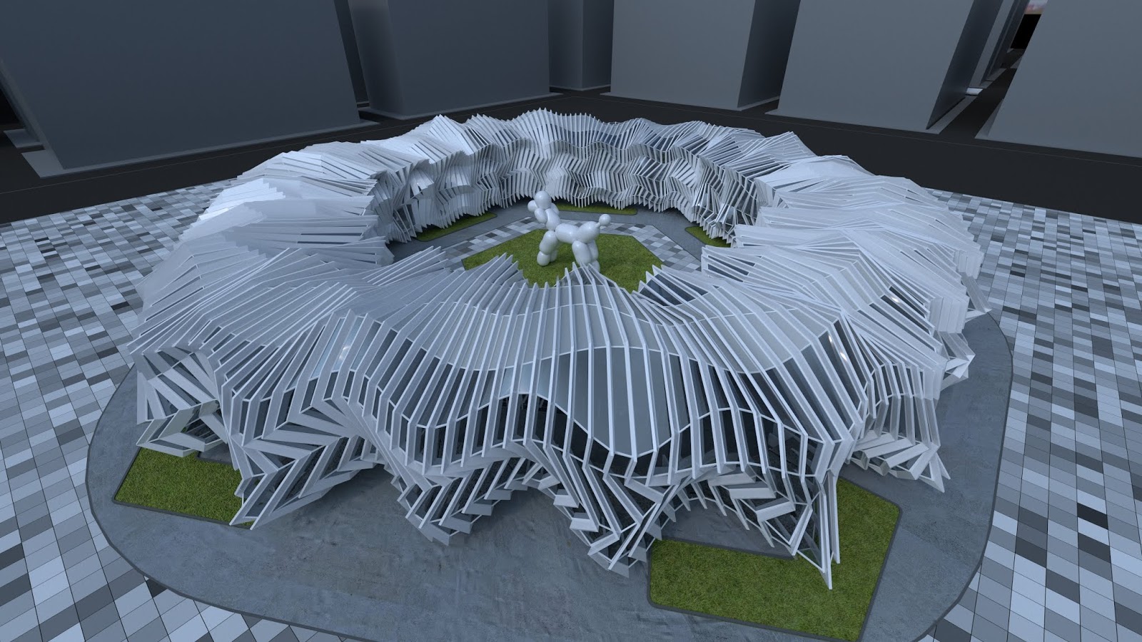 PARAMETRIC STUDY BUILDING + FACADE | Parabolic Design