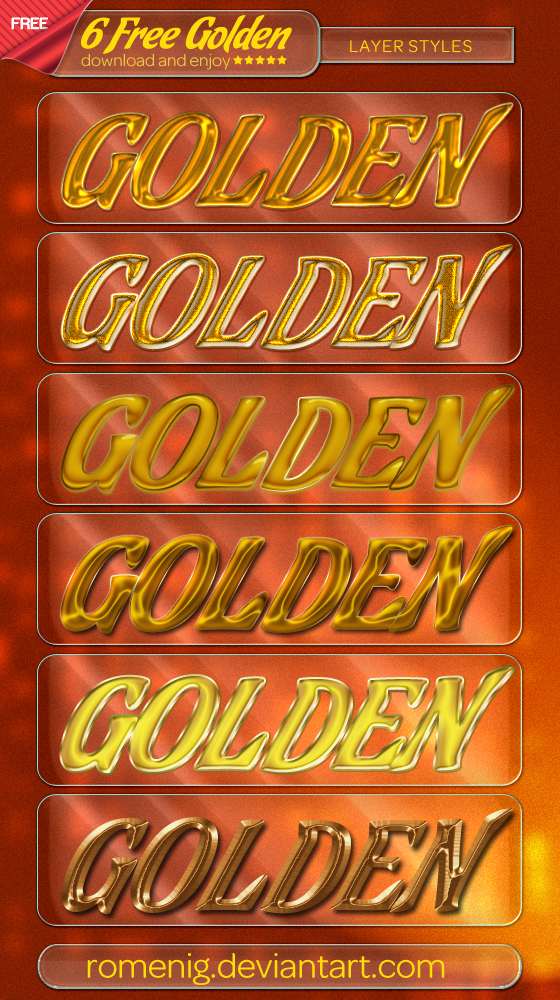 DZG graphix: 6 Amazing Golden Layer Styles