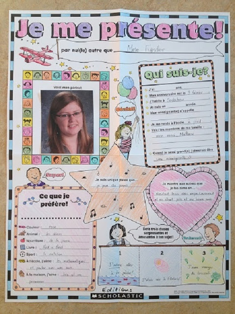 Mme Fiander et la 2e année : Je me presente!