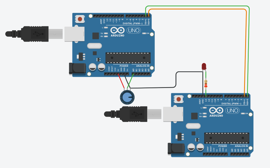 Comunicación Serial 2 Arduinos