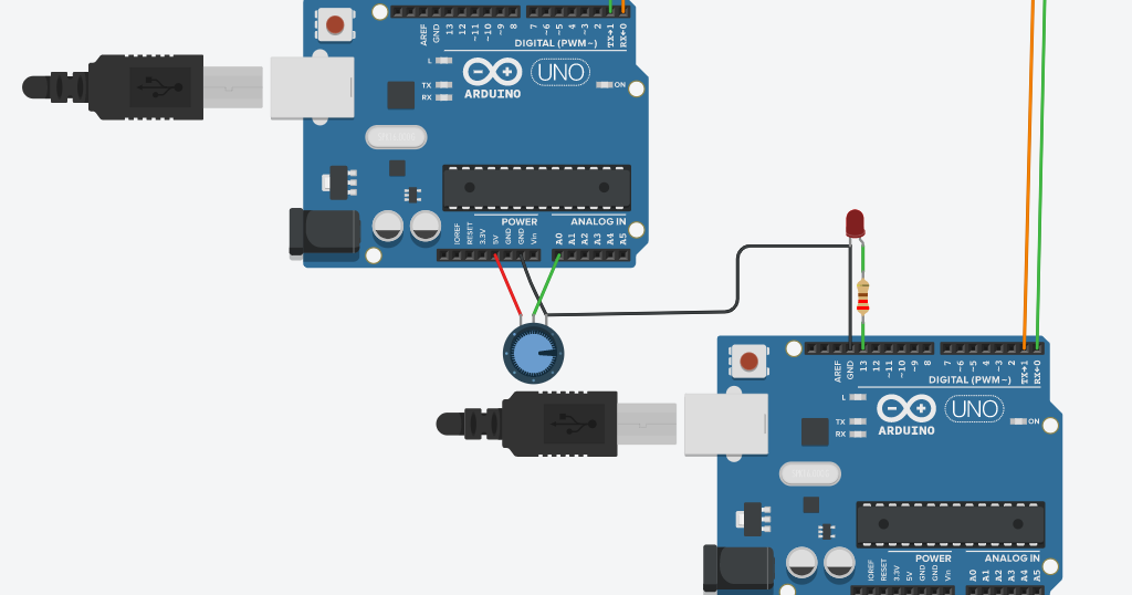Comunicación serial 2 Arduinos