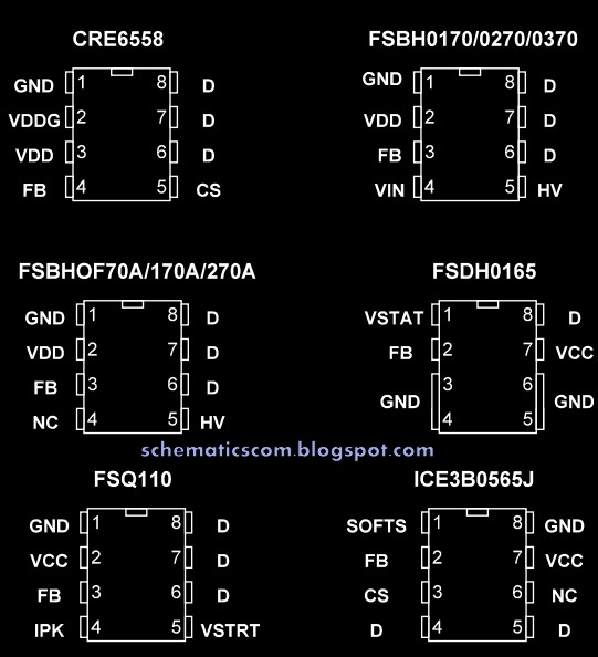 Schematic Diagrams: SMPS Drive and output ICs PIN connections LD7750R ...