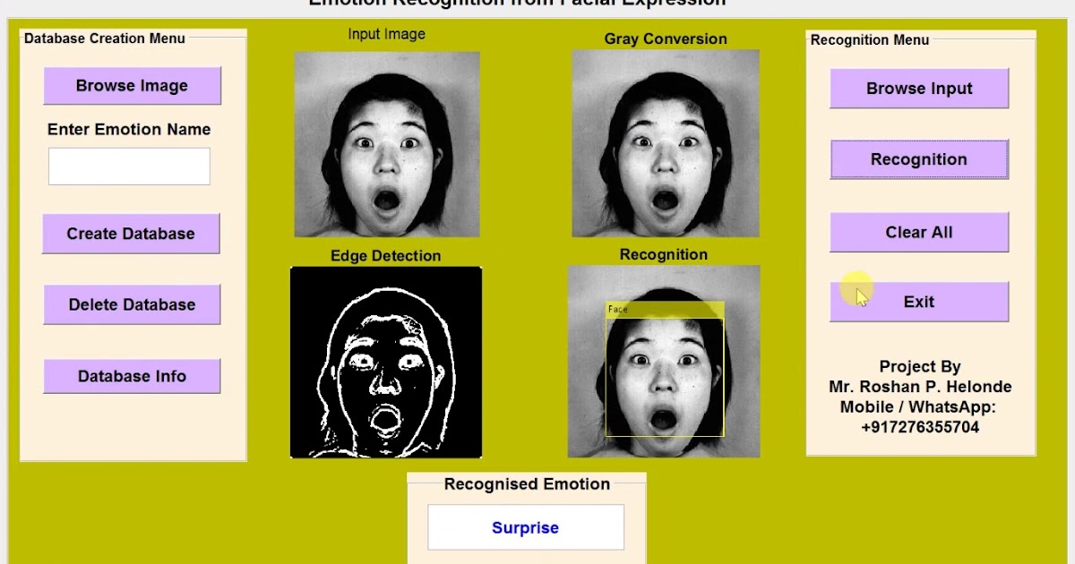 Facial Expression Emotion Recognition using Matlab Project with Source Code ~ ENGINEERING PROJECTS