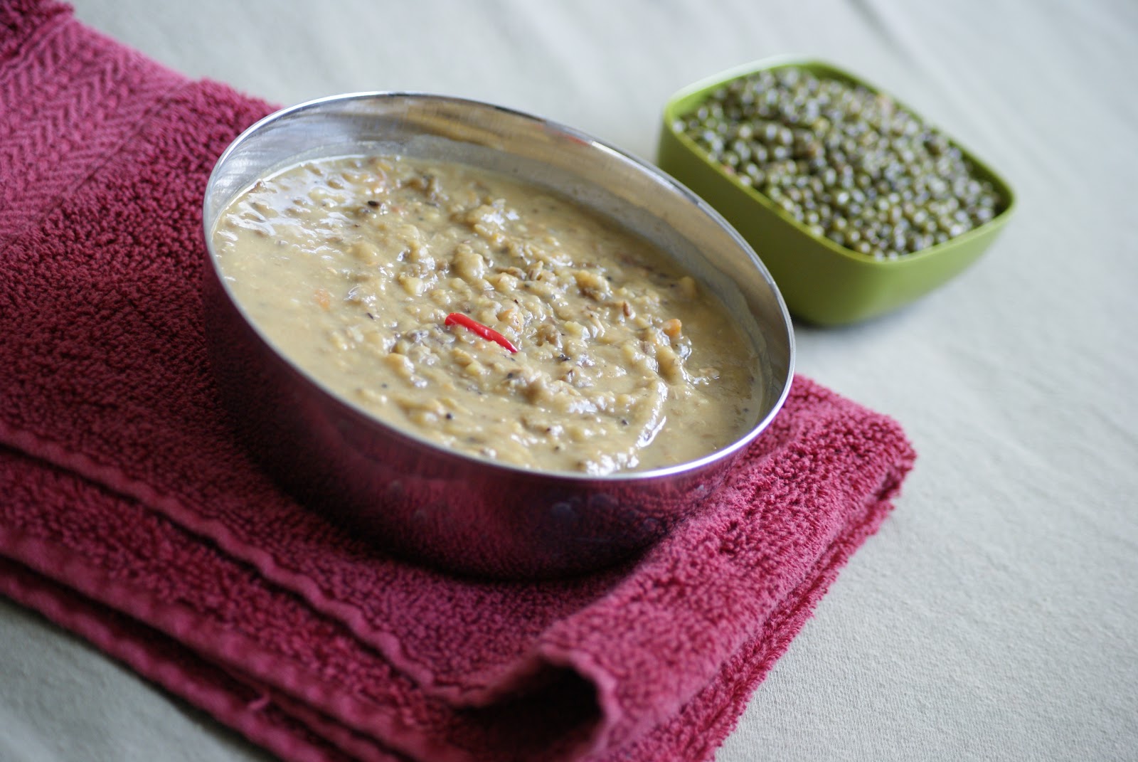 Dil Se..: Whole green gram dal fry