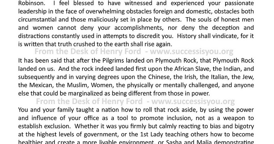 Barack Obama - 44th U.S. President: Thank You President Obama